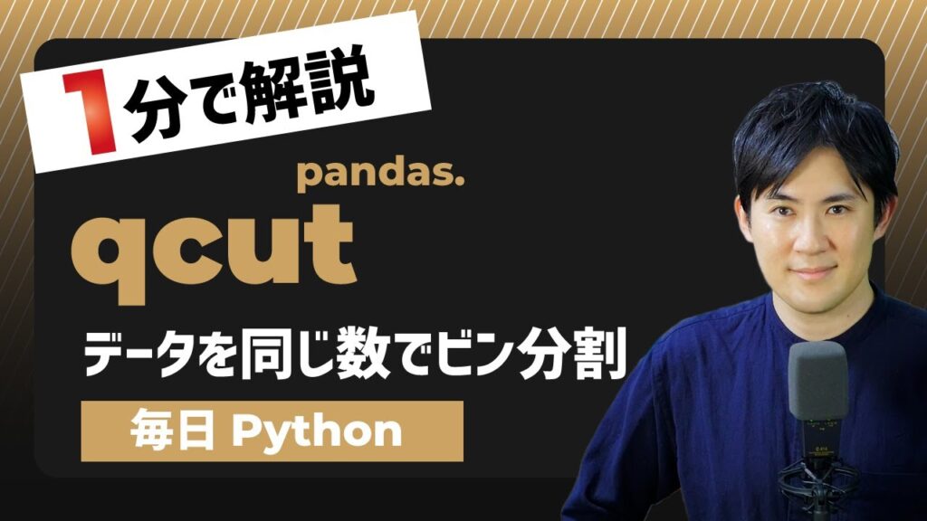 【毎日Python】Pythonでデータを同じ数でビン分割する方法｜pandas.qcut | Pythonちゃん