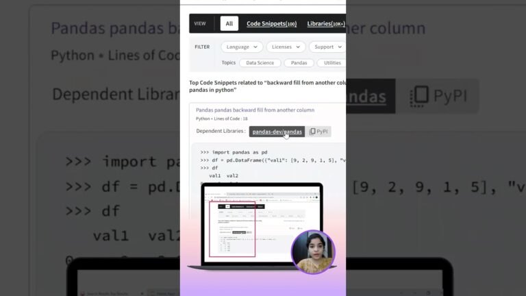 Backward fill from another column using Pandas in Python | shorts | Pythonちゃん