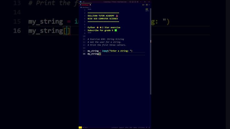 STRING SLICING – Python GCSE (Beginner) | Pythonちゃん