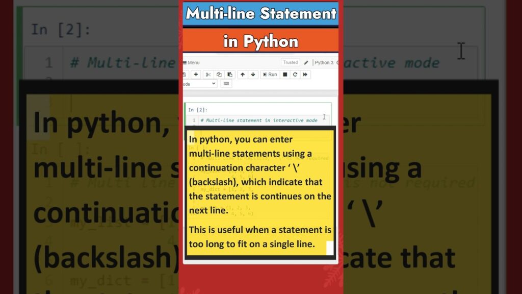 Multi-line Statement in Python | Py Fundamentals – 2 | Pythonちゃん