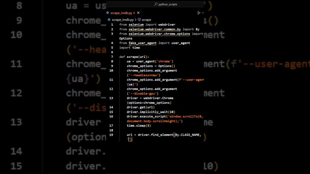 Automating my web browser to scrape top 250 movies. #coding #programming #python #cipher2037 ...