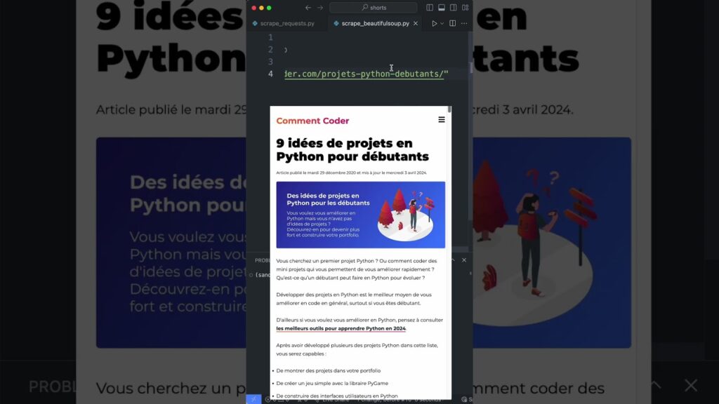 SCRAPER UNE PAGE WEB #python #beautifulsoup #developpeur | Pythonちゃん