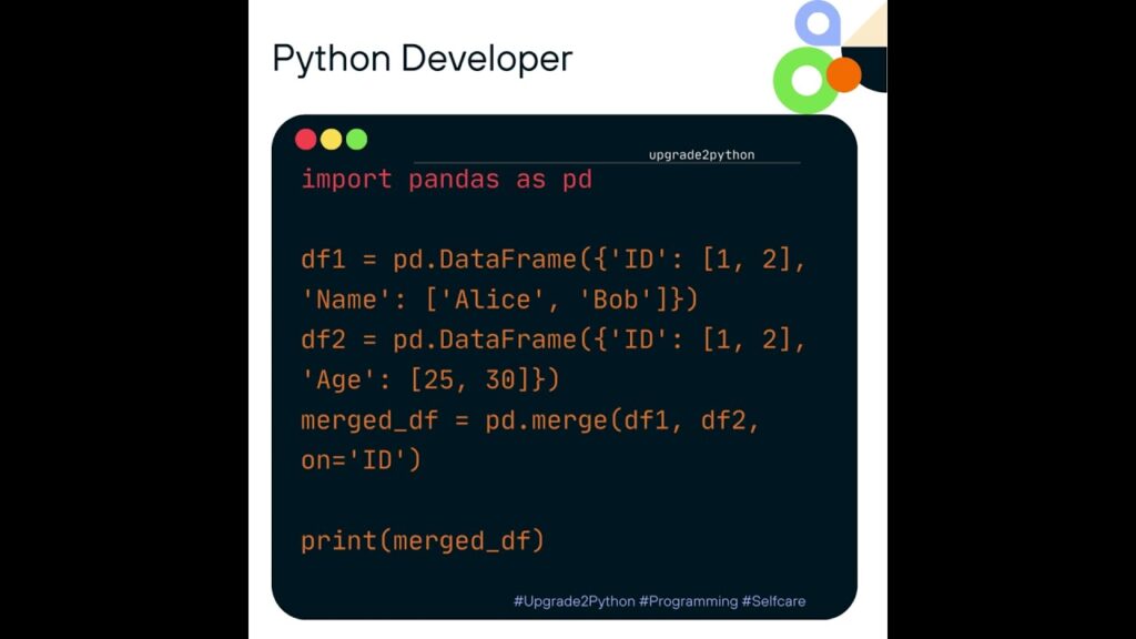 Problem_20: Merging DataFrames and implement in Python #ai#coding #datascience#dataanalytics # ...