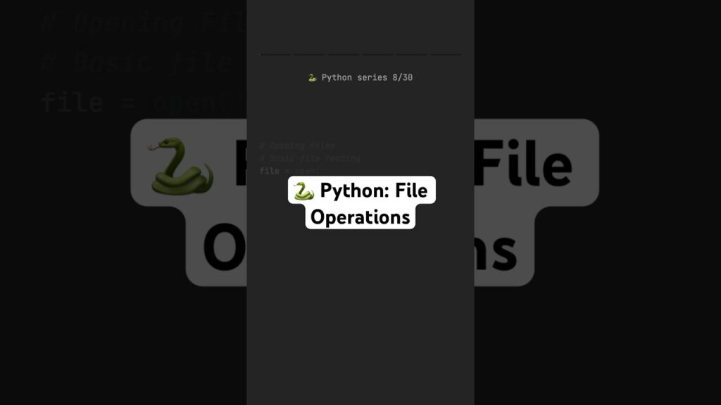 Python: File Operations | Pythonちゃん