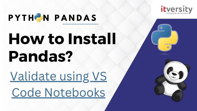 How to Install Pandas and Validate using VS Code Notebooks | #Python # ...