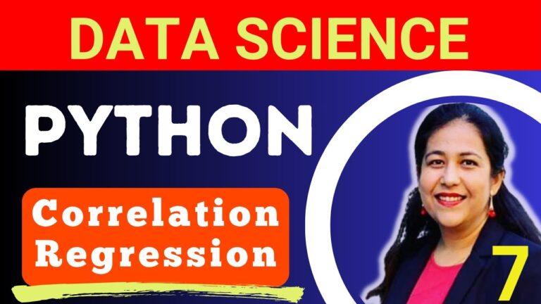 Data Science in Python | Correlation & Regression Theory & Practical ...