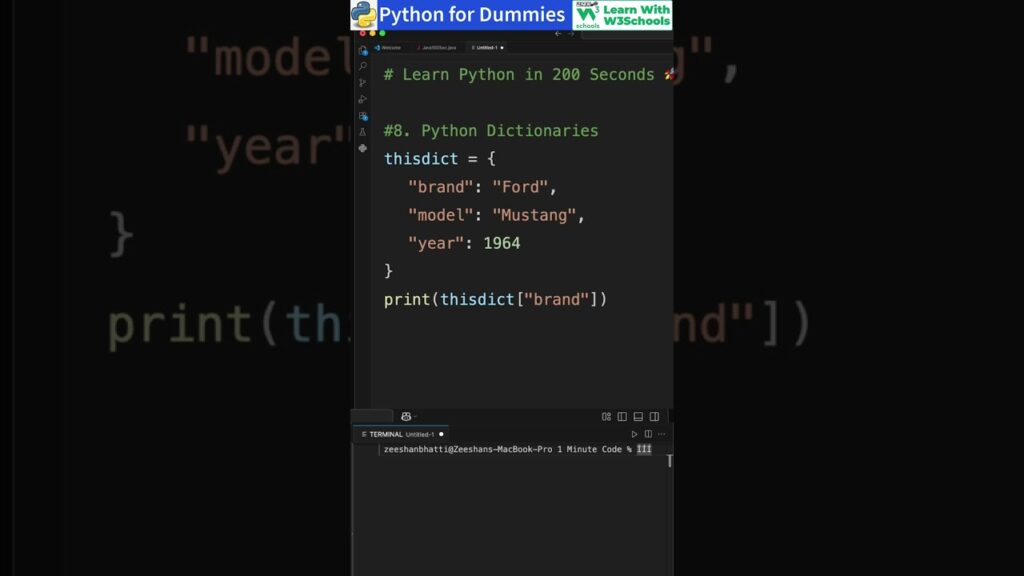 Python for Dummies: 8- Python Dictionary Type #python #pythontutorial #pythonprogramming | Pythonちゃん