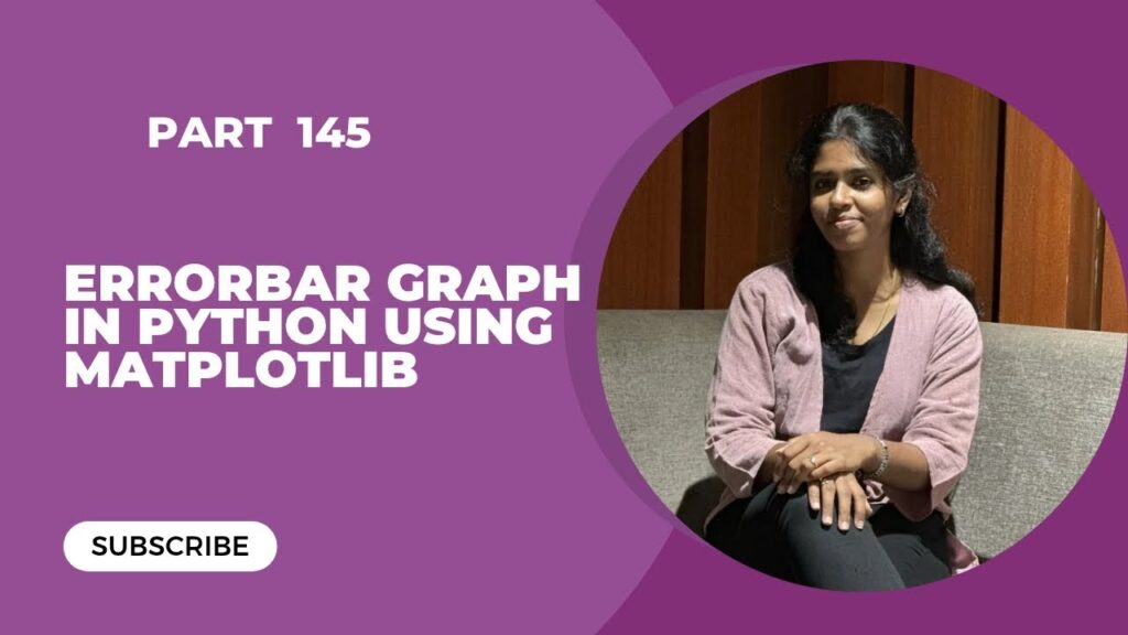 Part 145: ERRORBAR GRAPH IN PYTHON USING MATPLOTLIB | Pythonちゃん