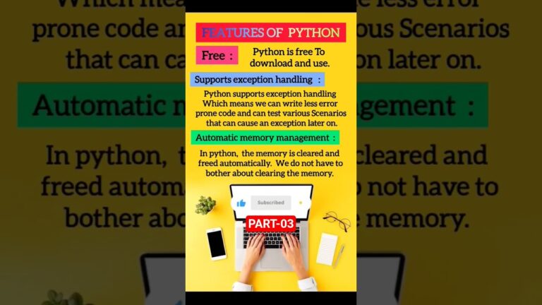Features of Python | Python for Beginners | #part3 #python #coding #programming #language # ...