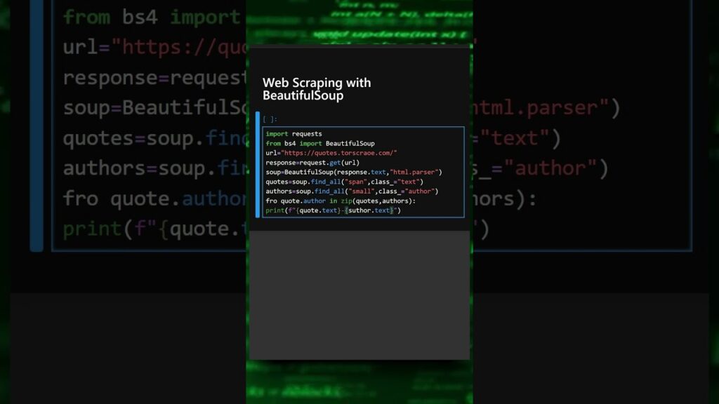 Web Scraping with BeautifulSoup in Python | Pythonちゃん